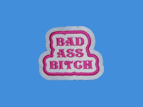 Bad Ass Bitch Sew Iron On Hook or Hook & Loop Embroidered | Etsy