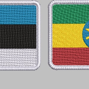 National Flags of the World Sew, Iron On, Hook or Hook & Loop ...