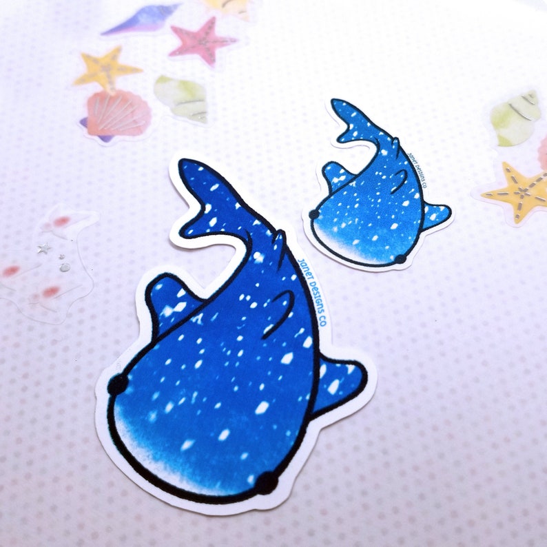 Cute Ombre Whale Shark Sticker, Vinyl Sticker, Decal - Etsy