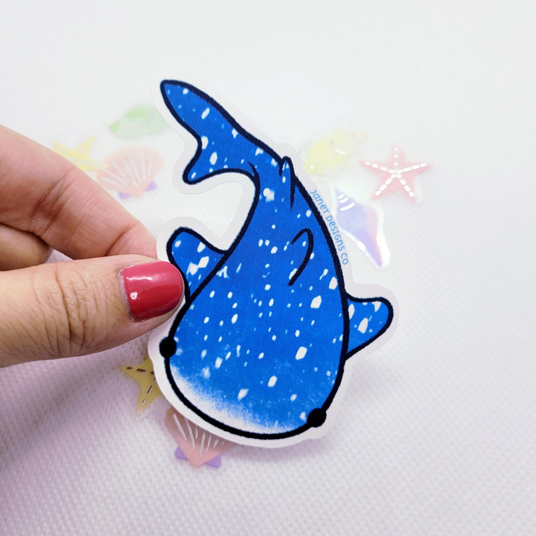 Cute Ombre Whale Shark Sticker, Vinyl Sticker, Decal - Etsy