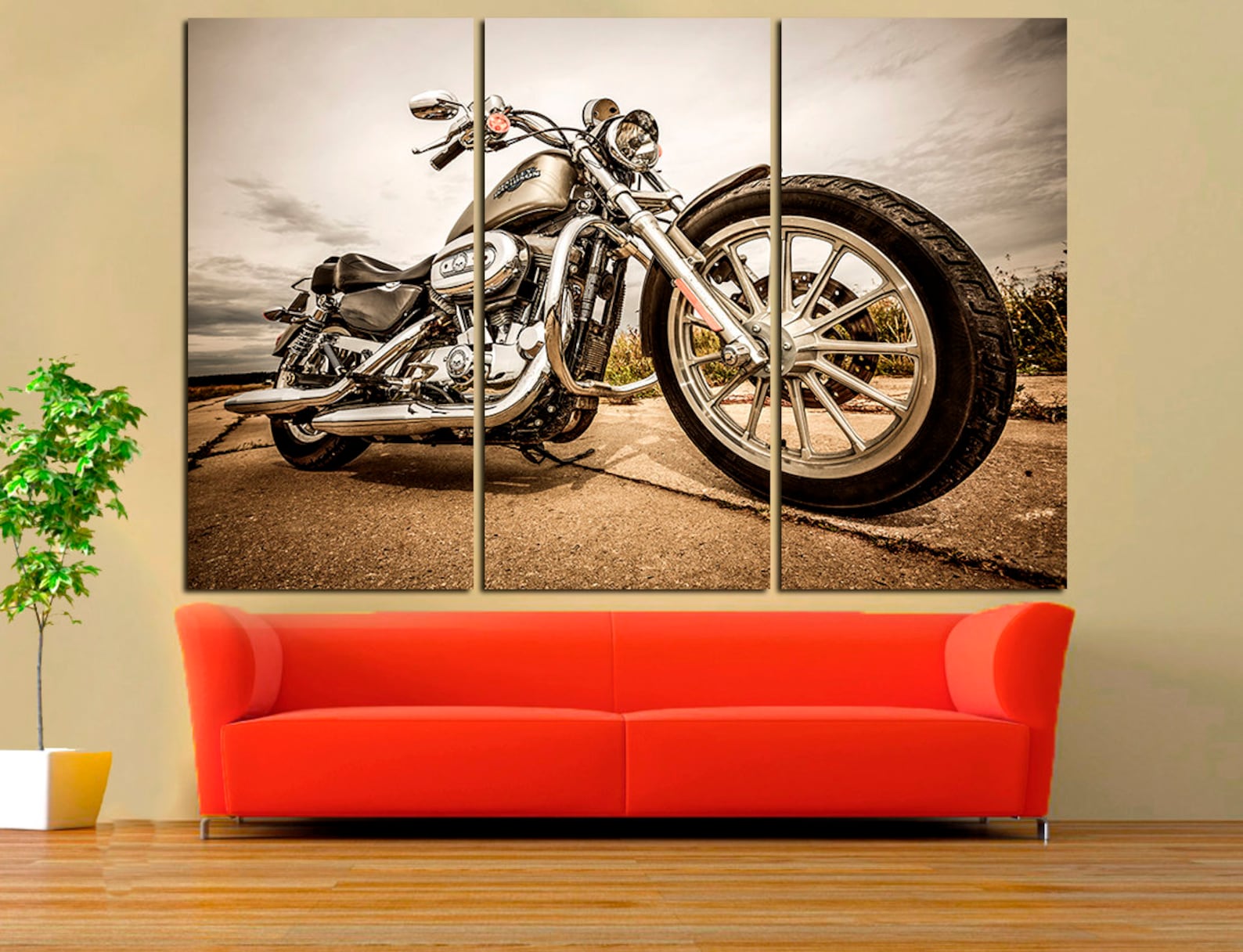 Harley Davidson Wall Art Motorbike Wall Art Harley Davidson Etsy