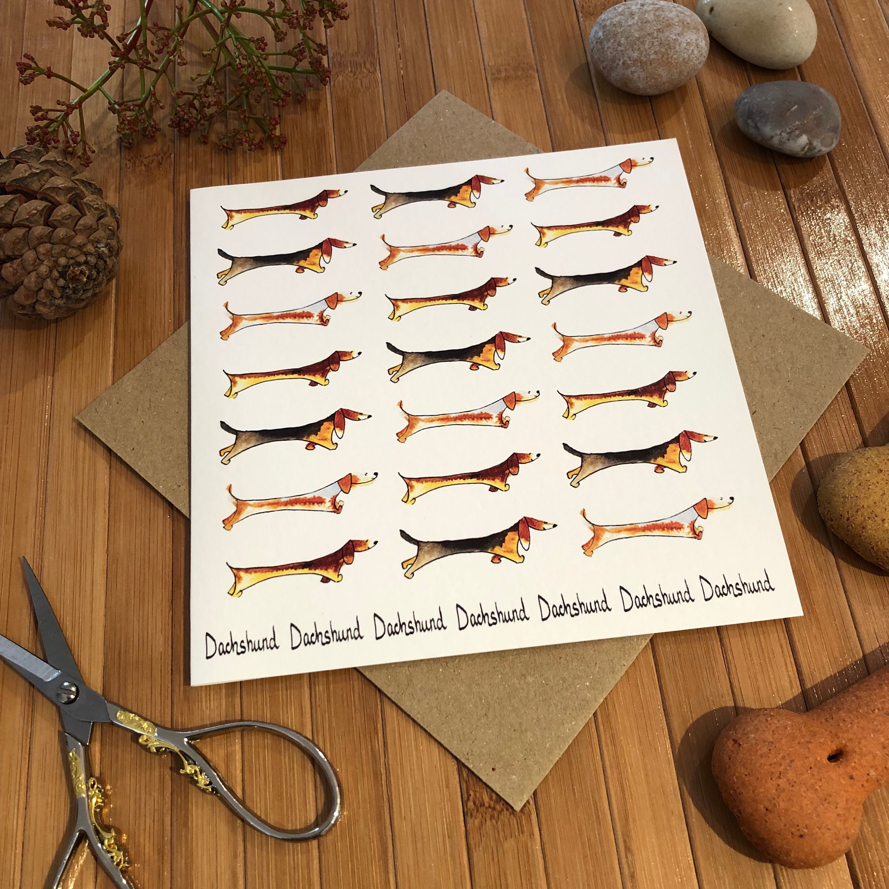 Dachshund Dog Greeting Card Sausage Dog Card Dog | Etsy