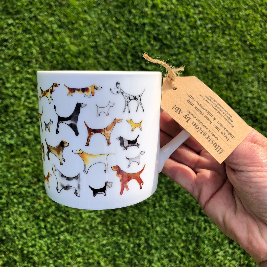 Large Dog Mug Mug for Dog Lover Bone China Mug Dog - Etsy