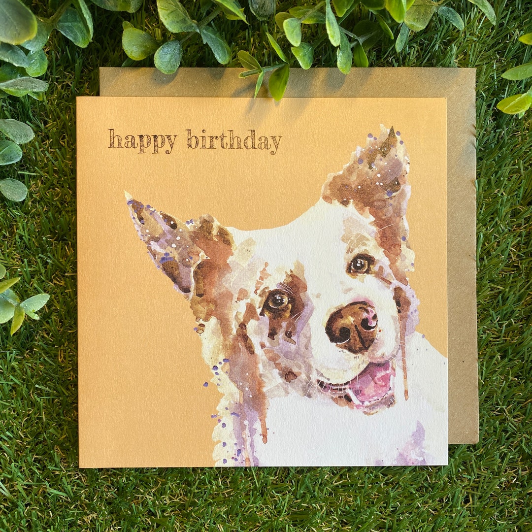 Happy Birthday Dog Greeting Card - Etsy