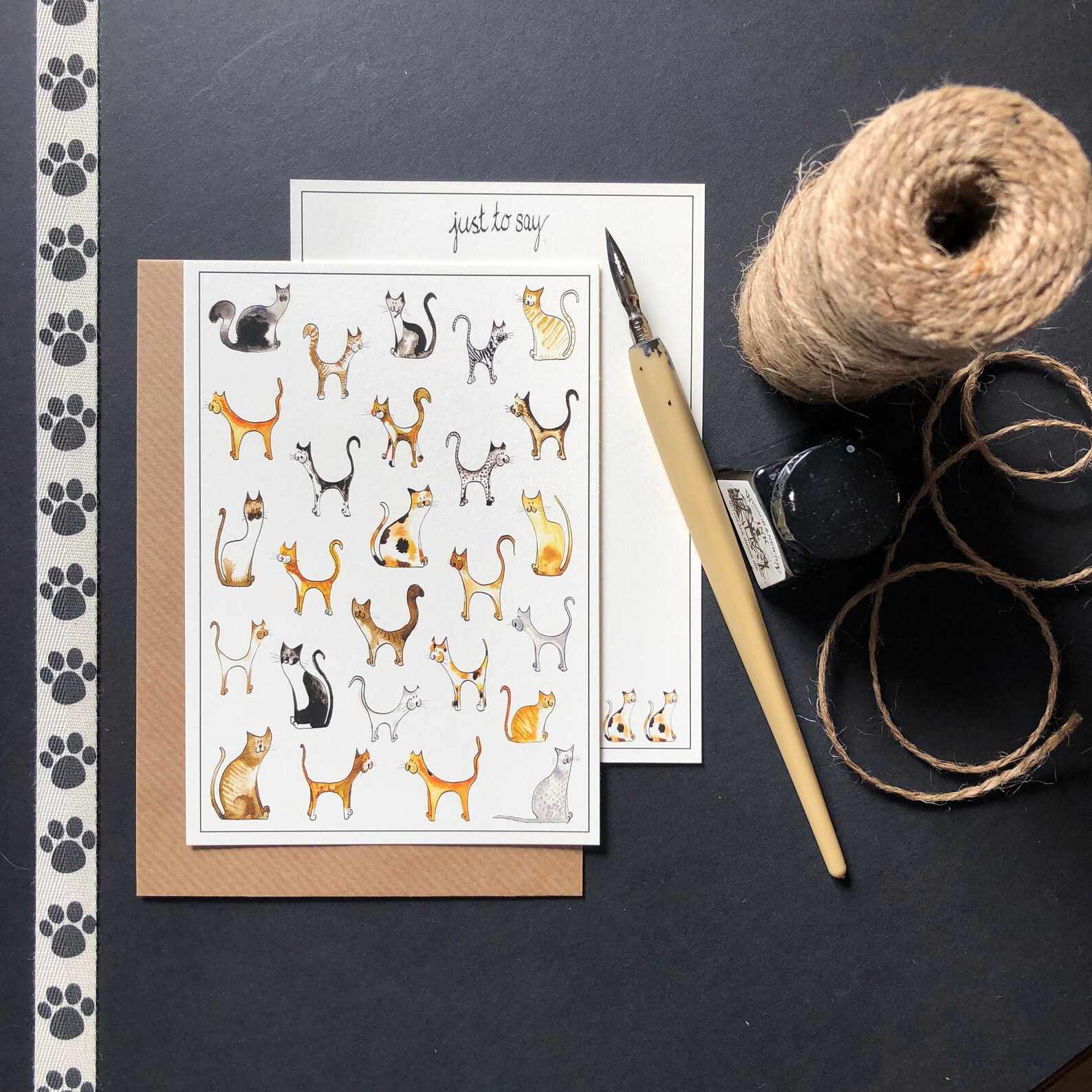 Cat Notecards, Cat Card, Cat Stationery, Notecard Pack, Cat ...