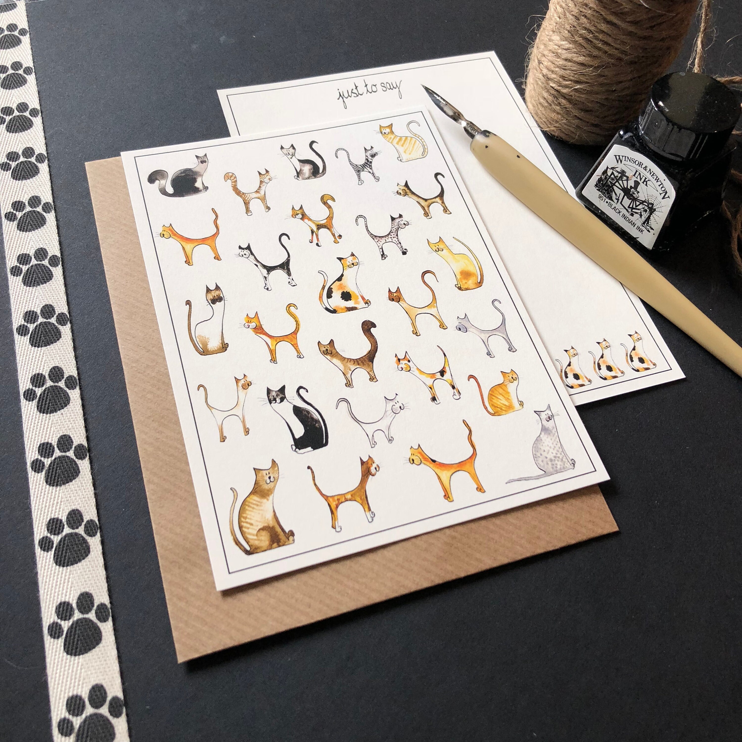 Cat Notecards, Cat Card, Cat Stationery, Notecard Pack, Cat ...