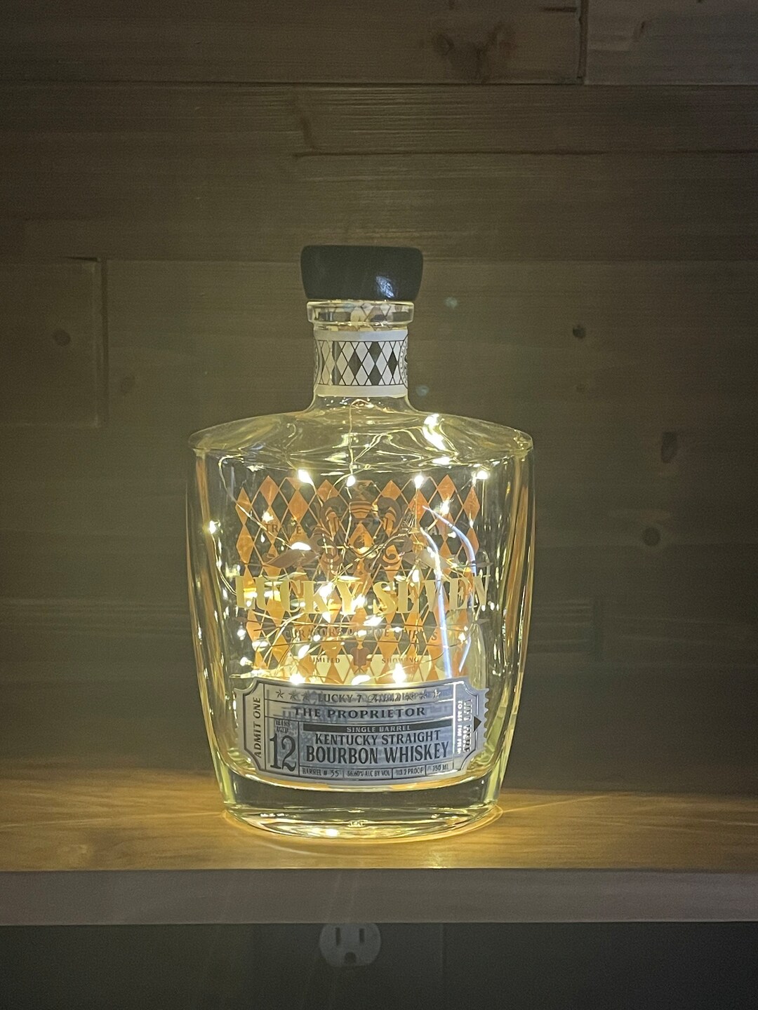 Whiskey Bottle Light Lucky 7 the Proprieter - Etsy