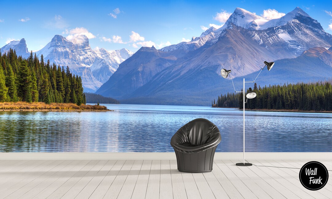 Mountains Nature Mural, Removable Landscape Nature Wallpaper Mural ...