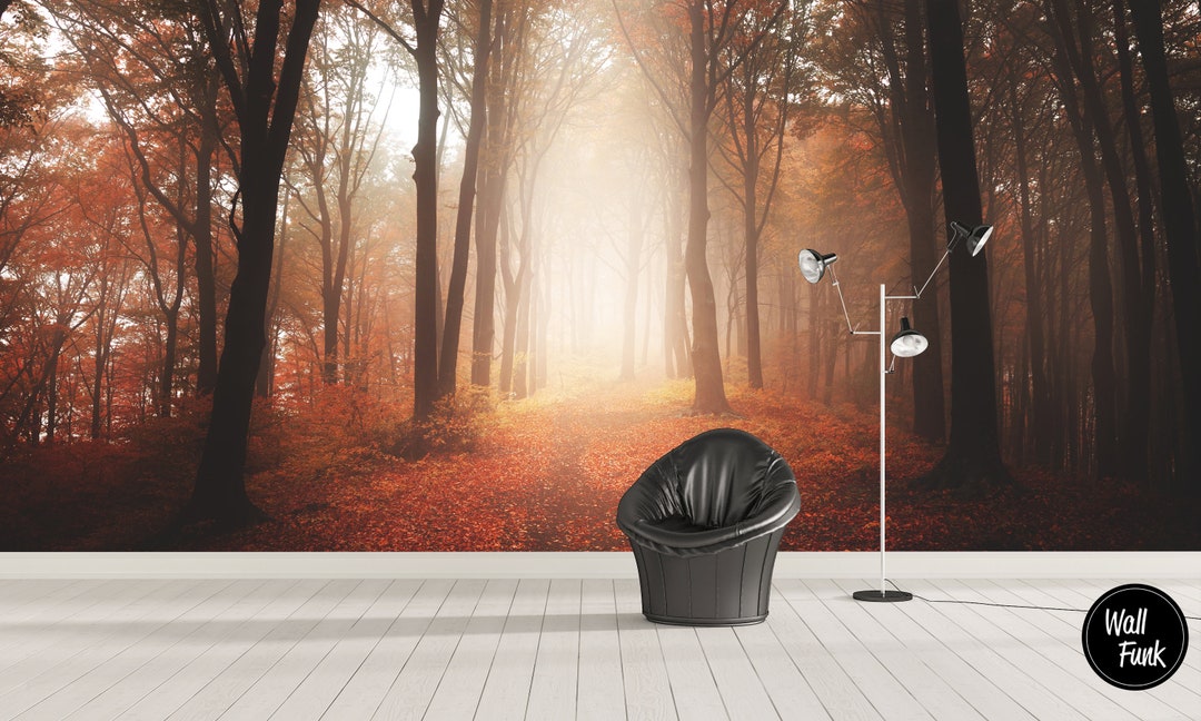 Forest Nature Mural, Removable Landscape Nature Wallpaper Mural, Nature ...