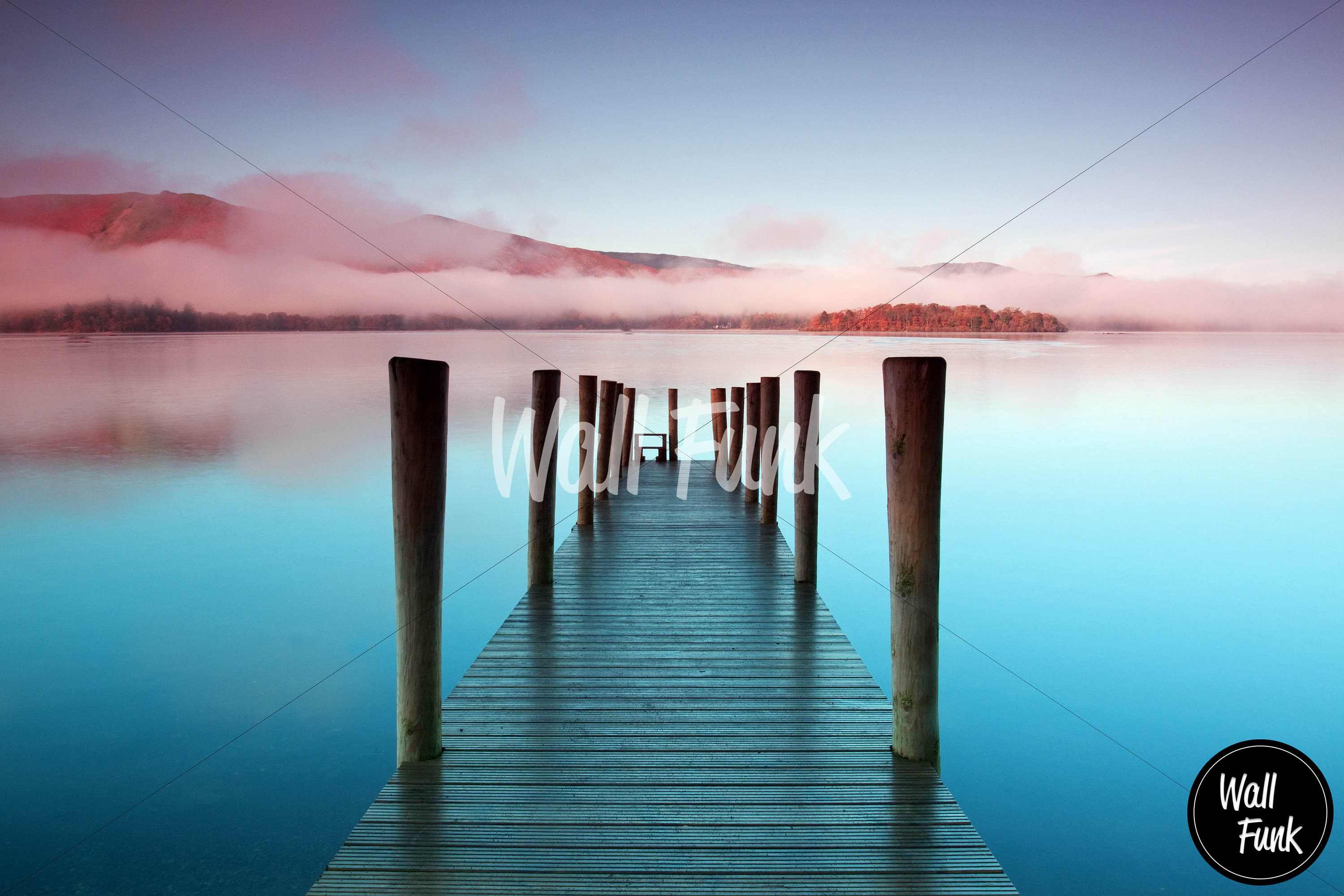 Lake Nature Mural Removable Landscape Nature Wallpaper Mural - Etsy