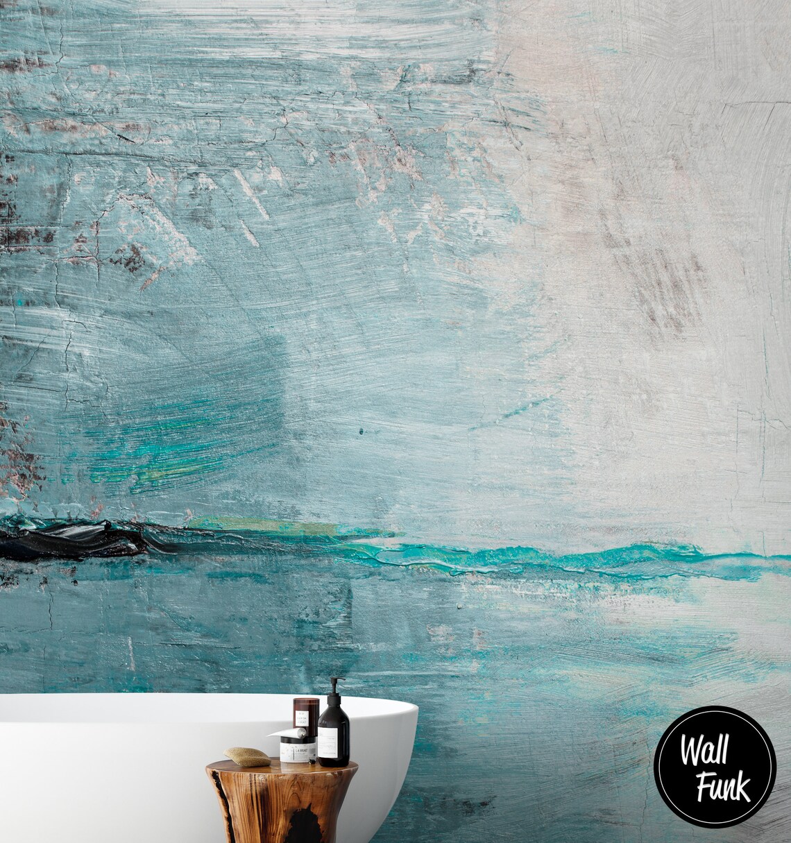 Removable Abstract Wallpaper Water Activated Temporary Stick - Etsy