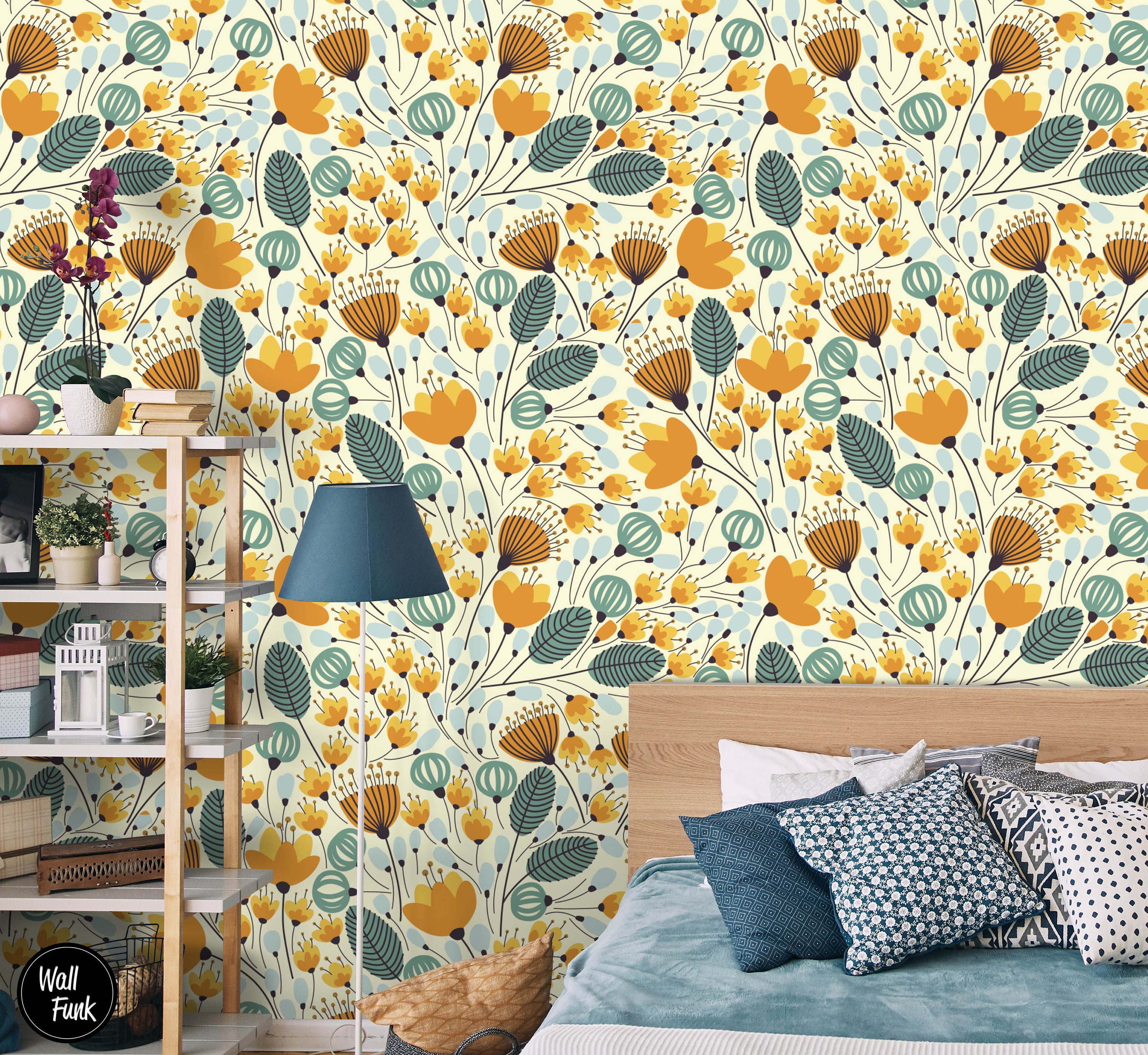 Floral Wallpaper Removable Floral Wallpaper Floral Removable - Etsy UK
