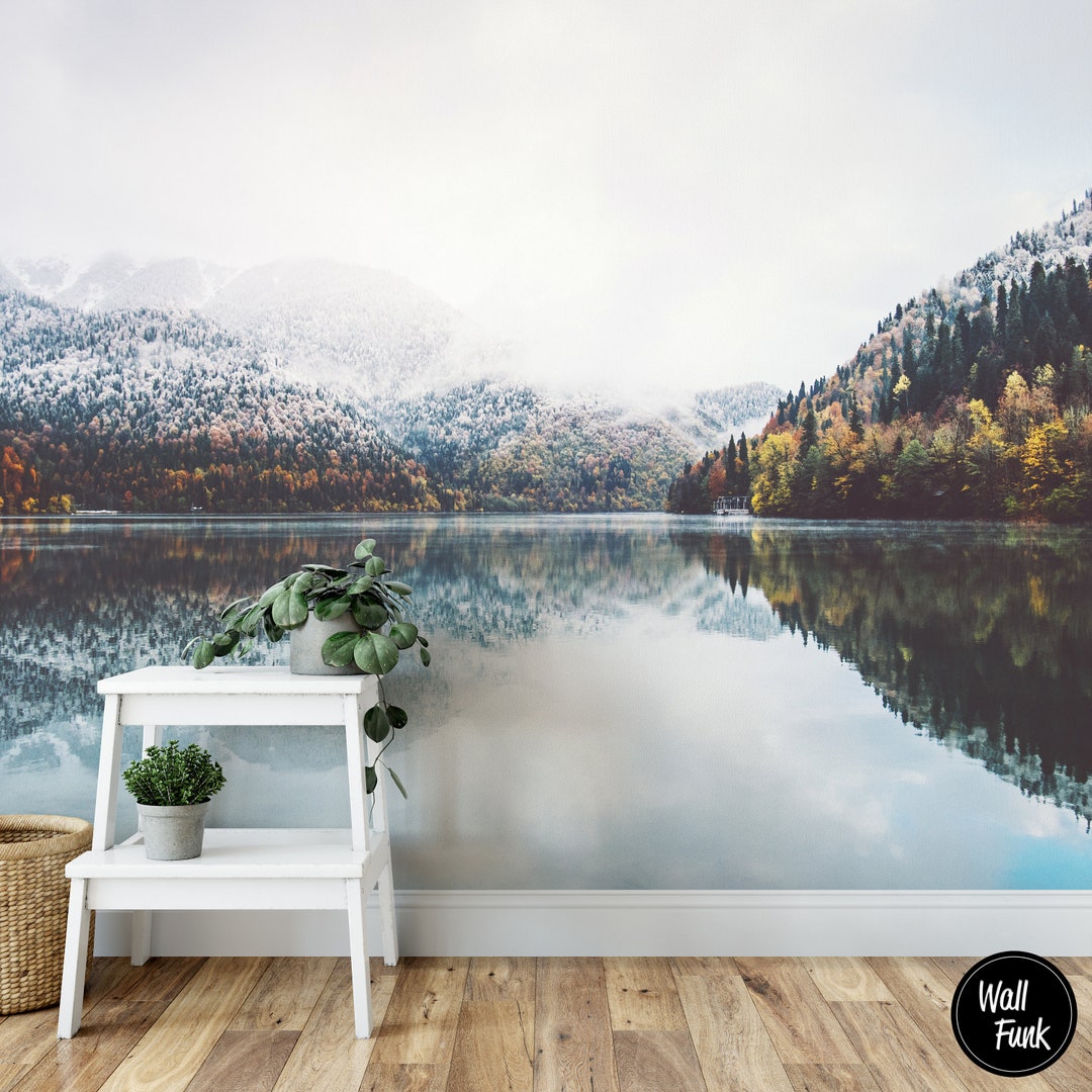 Forest Nature Mural, Removable Landscape Nature Wallpaper Mural, Nature ...