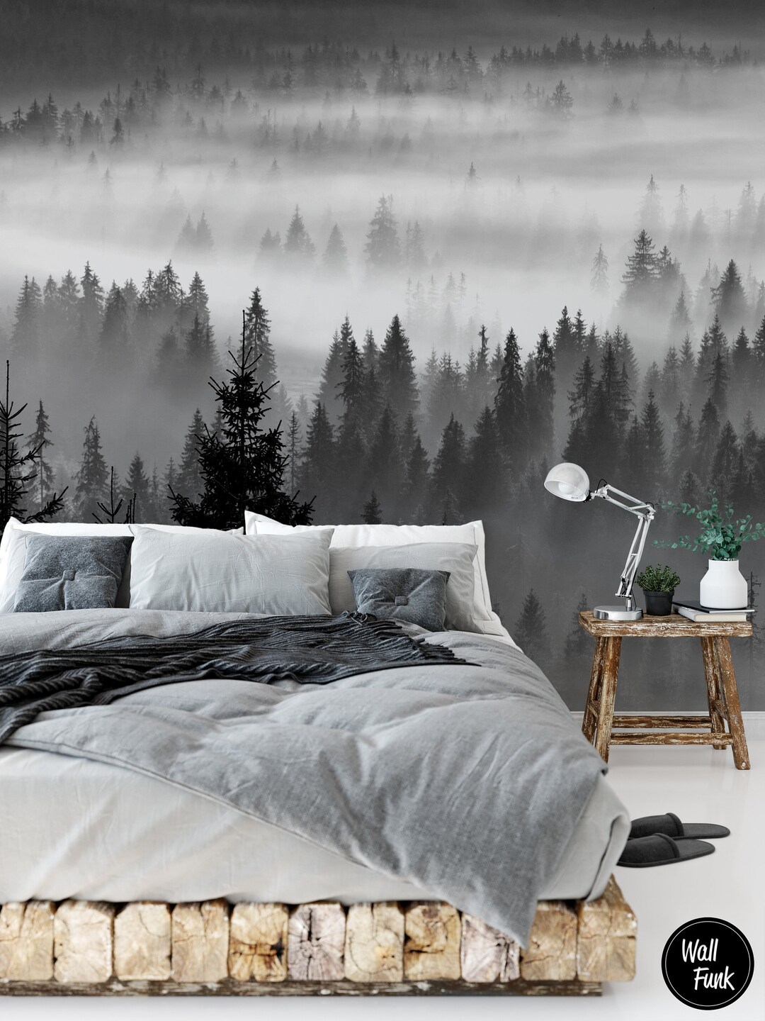 Forest Nature Mural, Removable Landscape Nature Wallpaper Mural, Nature ...