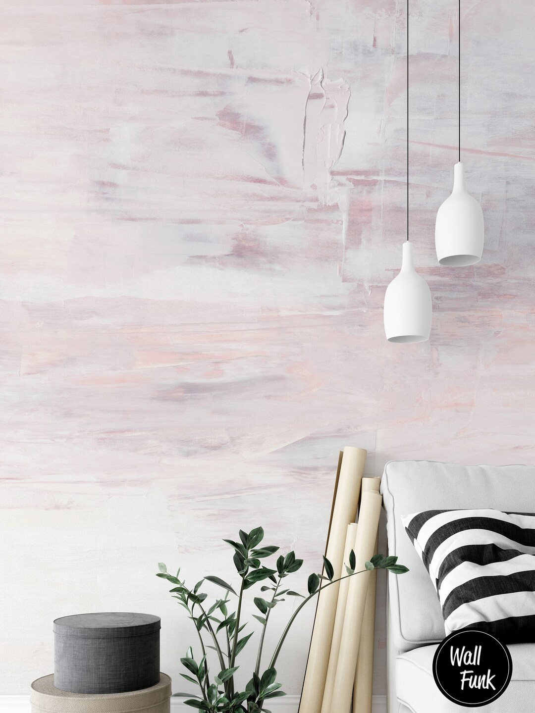 Removable Abstract Wallpaper, Water Activated Temporary Stick on ...