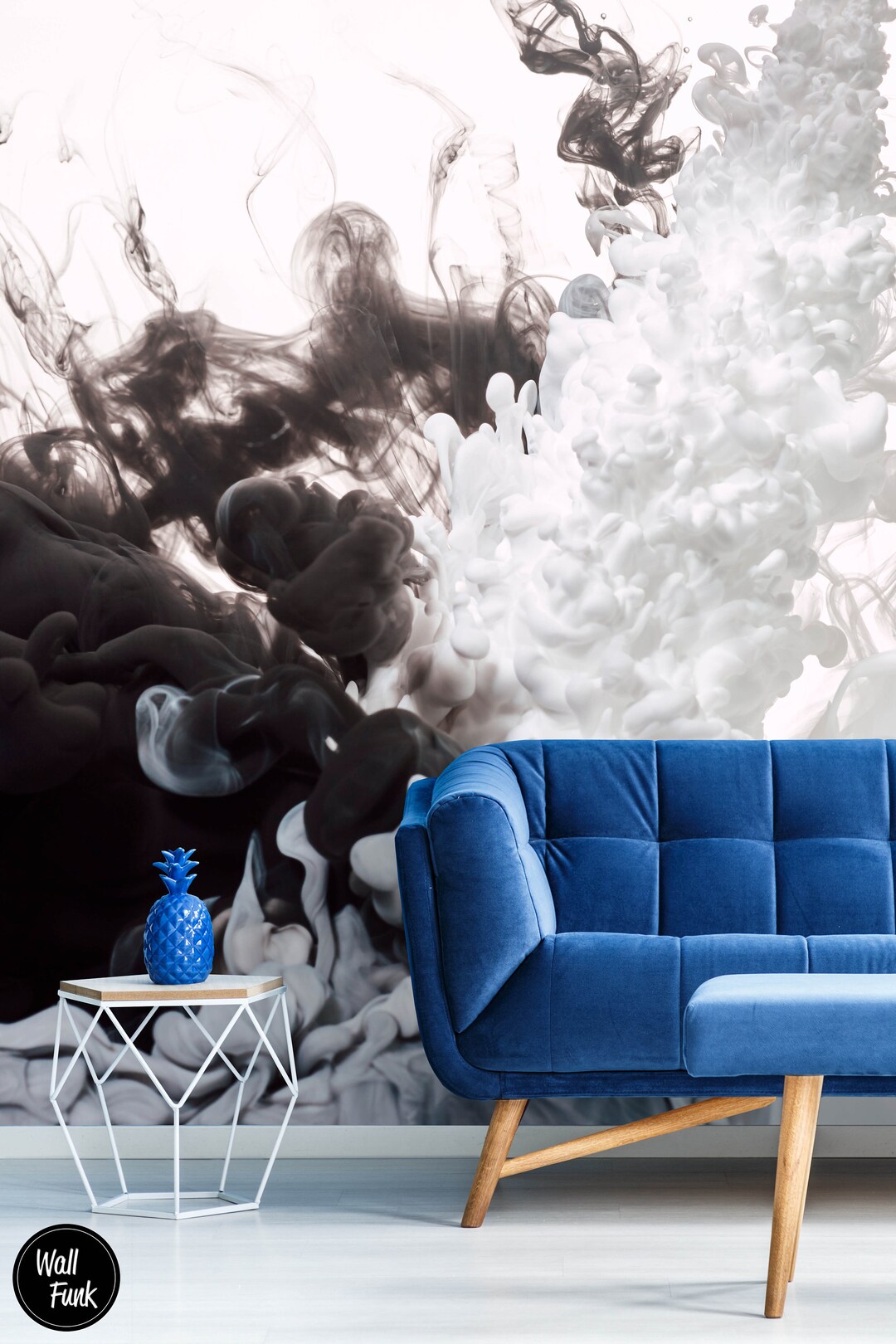 Removable Abstract Wallpaper, Water Activated Temporary Stick on ...