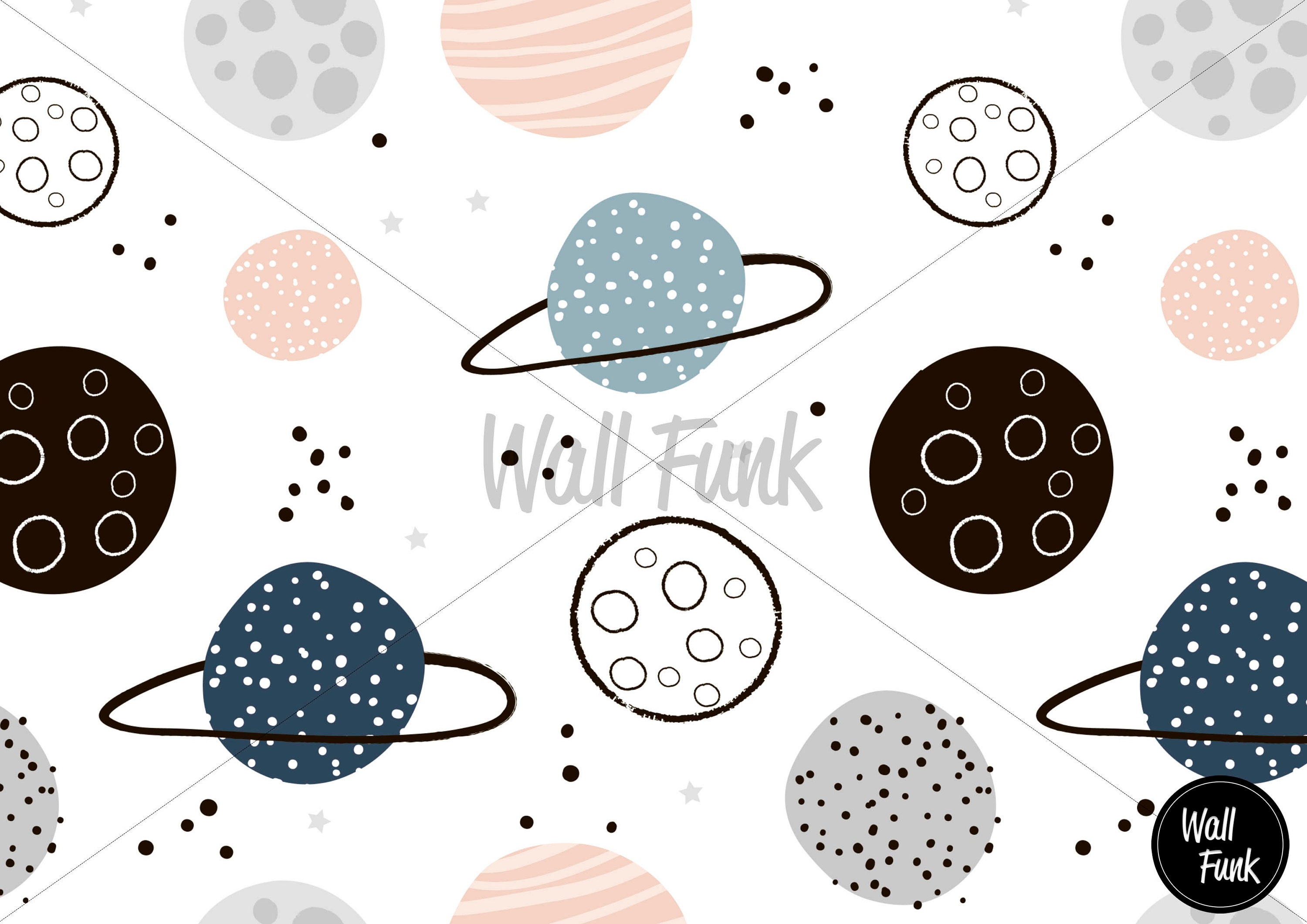 Planets Nursery Wallpaper Removable Nursery Wallpaper | Etsy