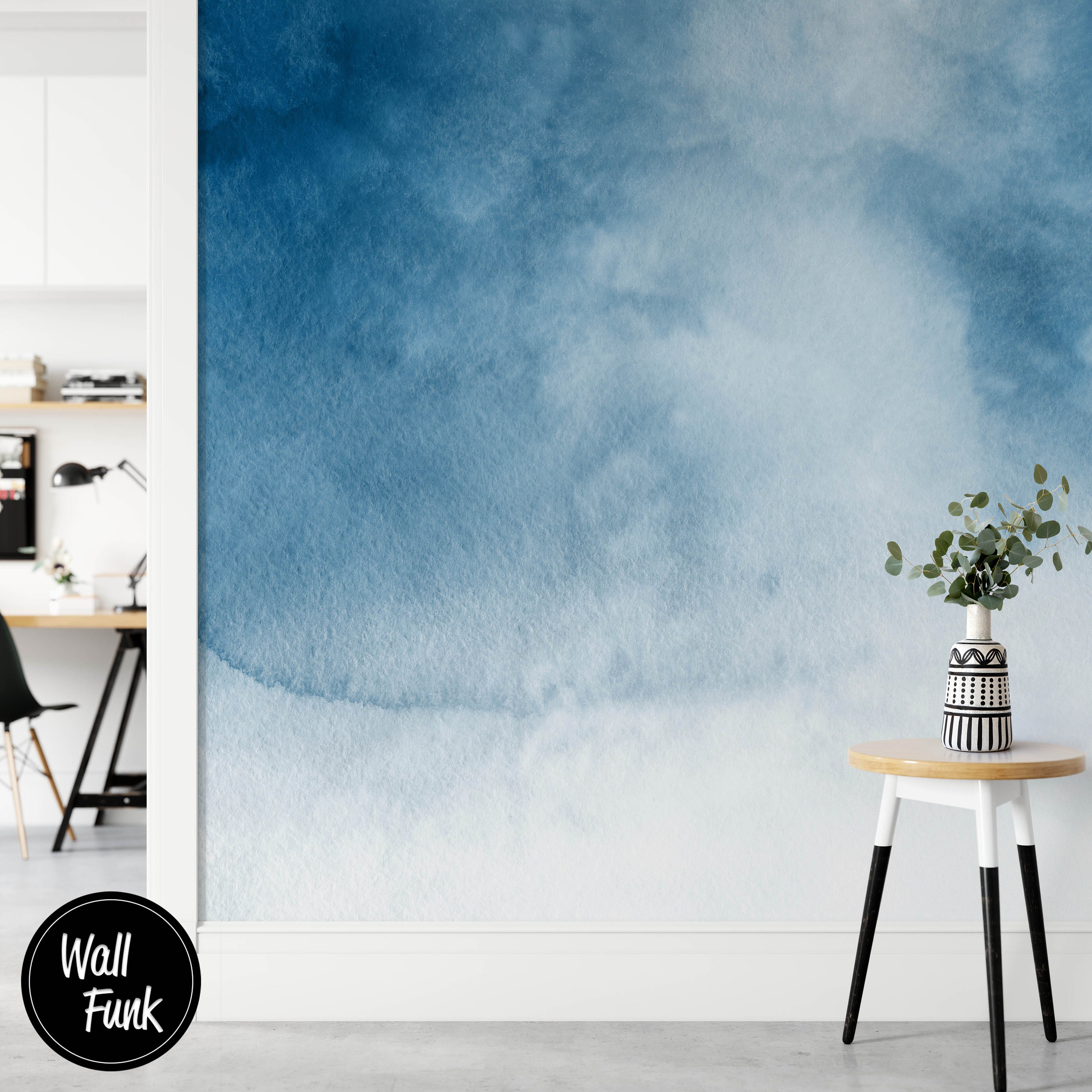 Removable Abstract Wallpaper Water Activated Temporary Stick | Etsy