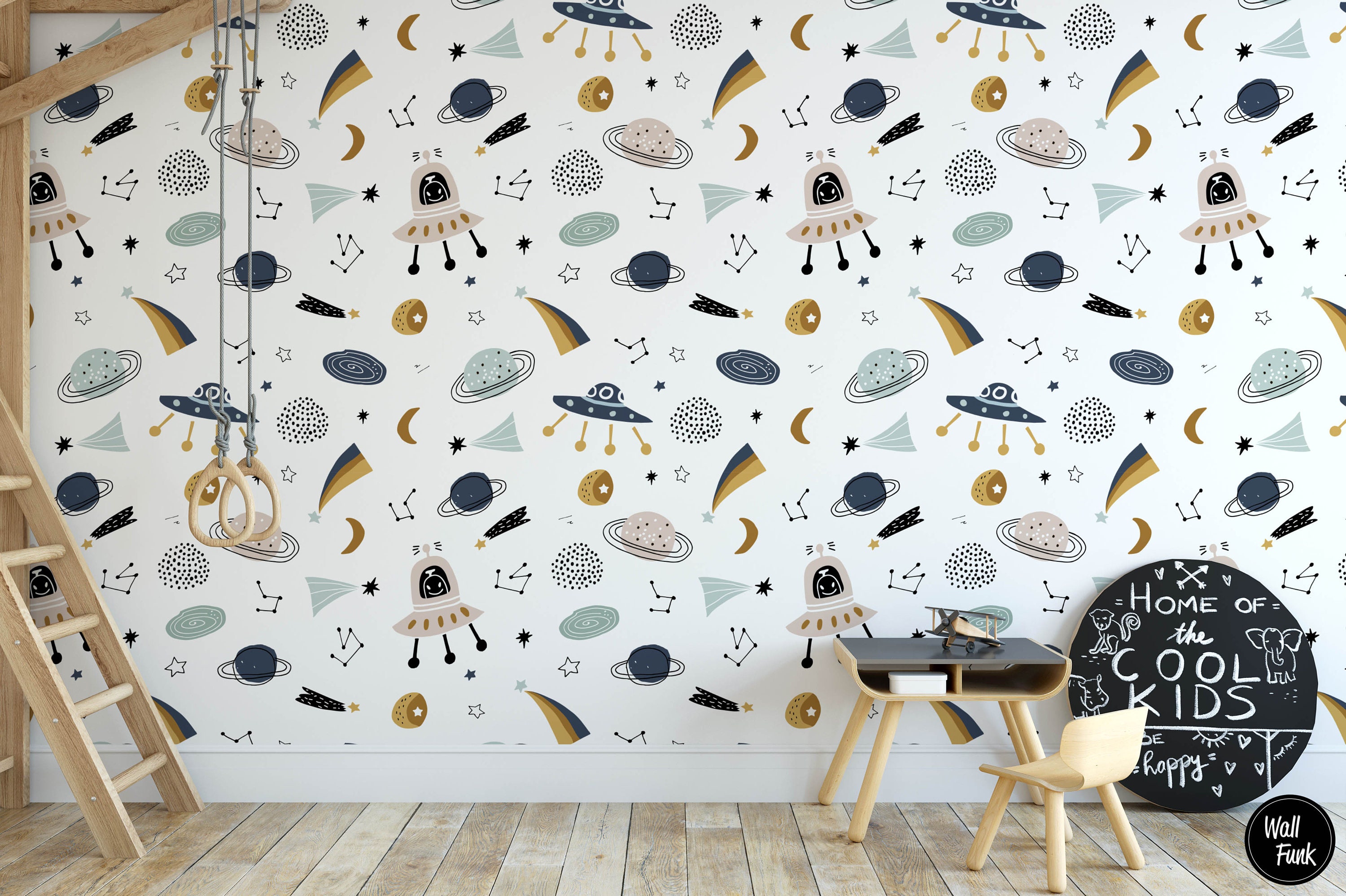 Alien Nursery Wallpaper Space Nursery Wallpaper Nursery | Etsy