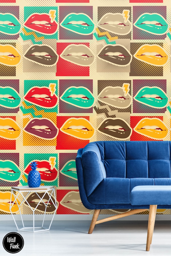 Pop Art Wall Mural, Art Deco, Peel and Stick Wallpaper - Etsy