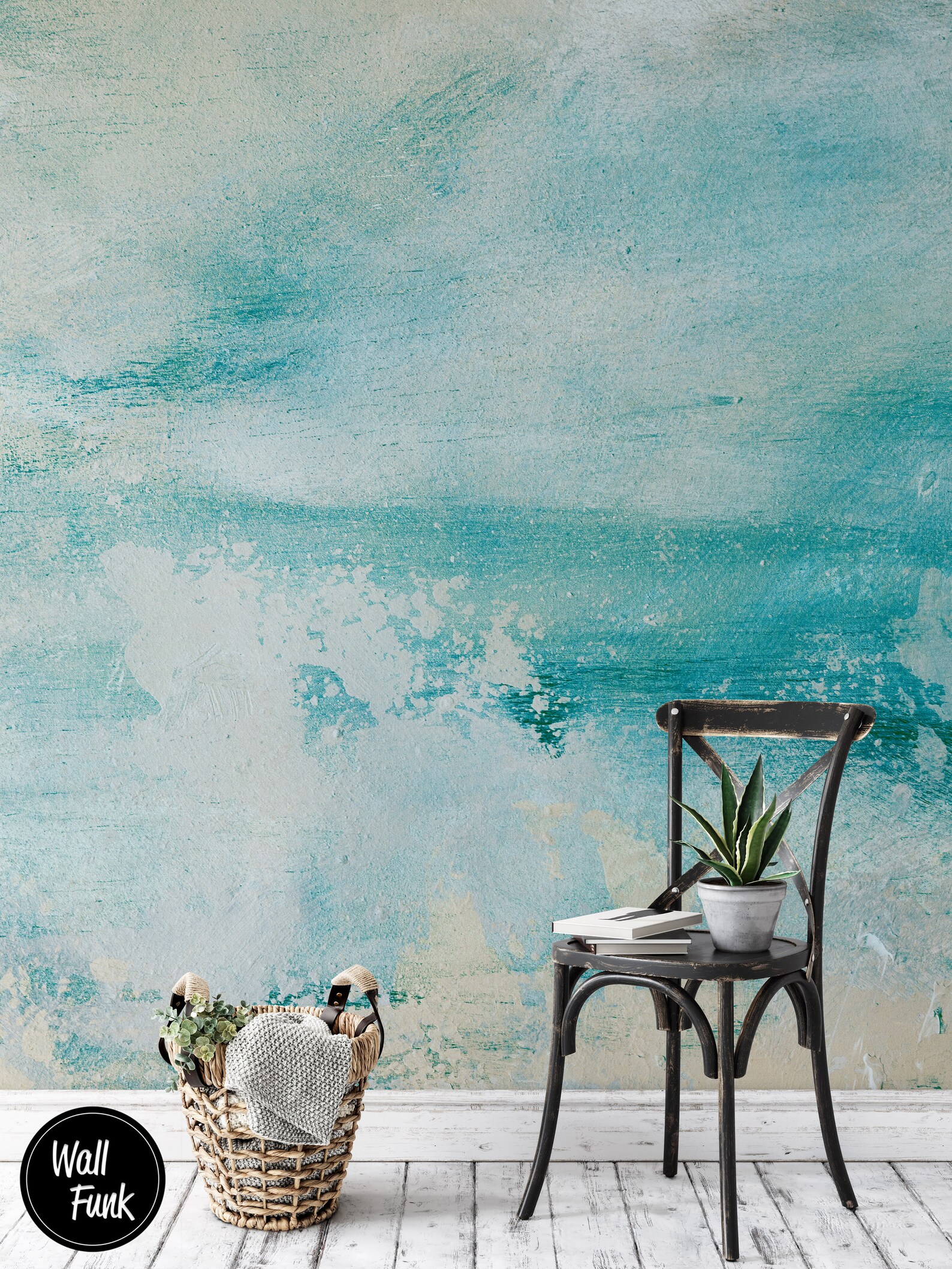 Removable Abstract Wallpaper Water Activated Temporary Stick | Etsy