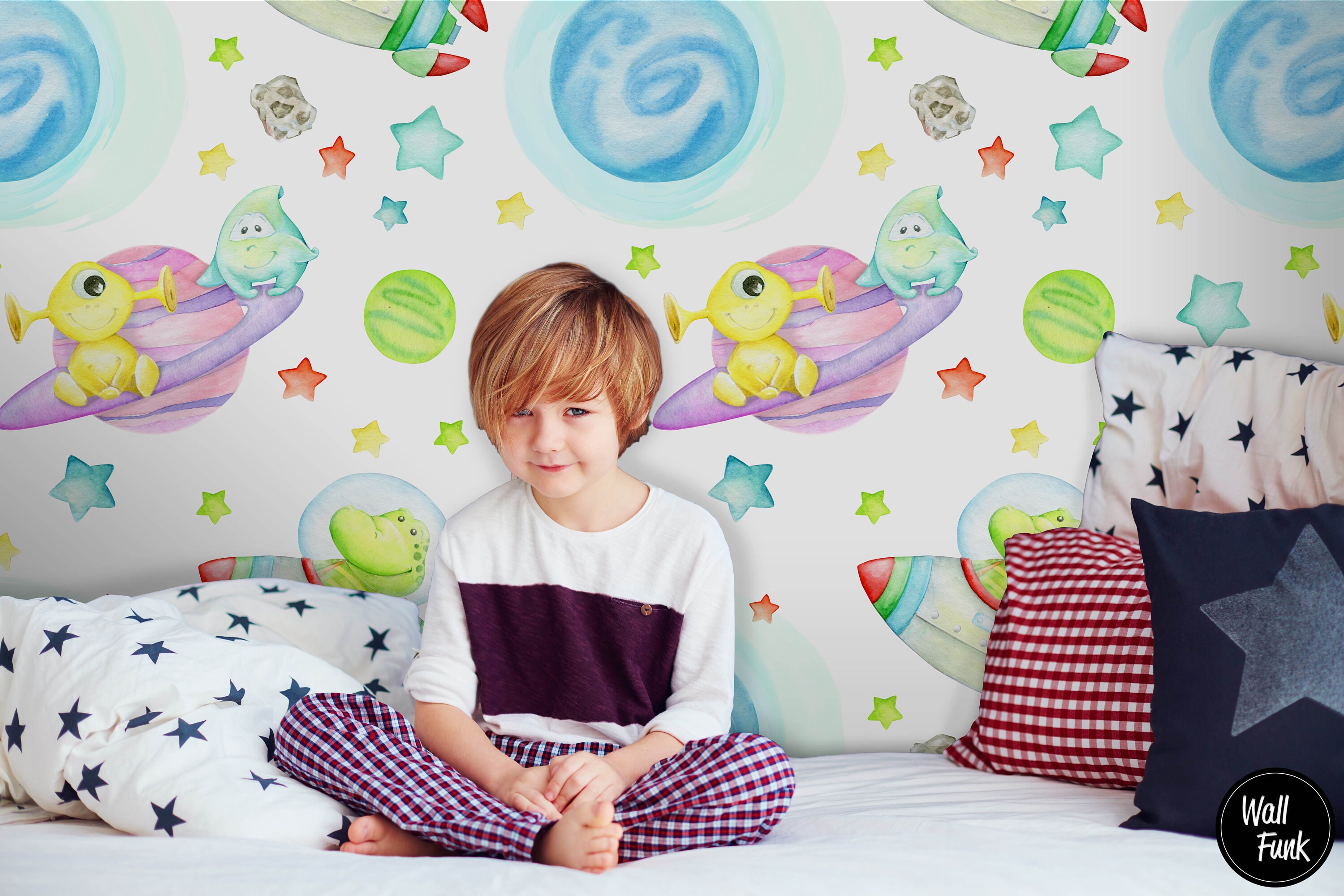 Alien Nursery Wallpaper Space Nursery Wallpaper Nursery | Etsy