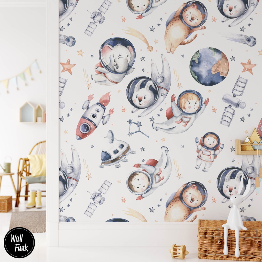 Rabbit Nursery Wallpaper, Removable Wall Mural Nursery, Custom Nursery ...