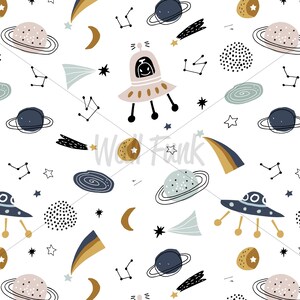 Alien Nursery Wallpaper, Space Nursery Wallpaper, Nursery Wallpaper ...