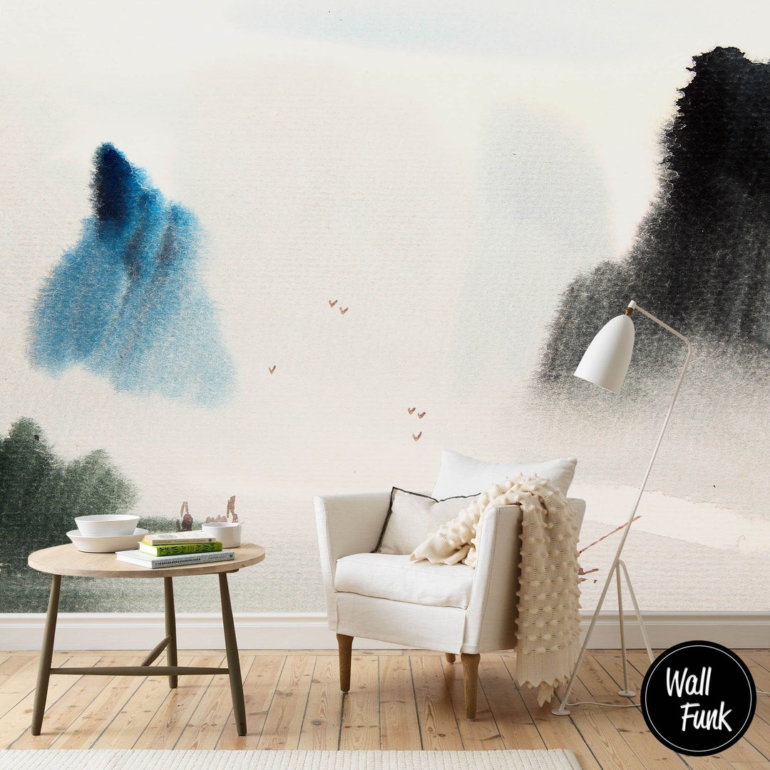 Removable Art Mural. Removable Wallpaper Made With Recycled Paper ...