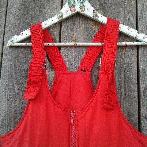 Red Vintage Ski Bibs Overalls Snowboard Men Skiing Pants Snow - Etsy