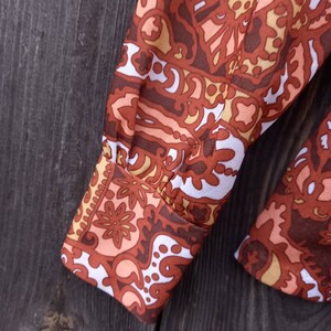 70s Blouse Women Orange Blouses Mod Vintage Shirt Womens 1970s Floral ...