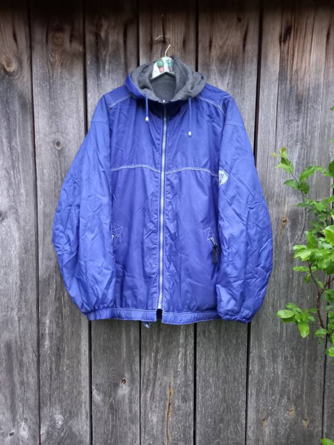 90s Vintage Blue Fleece Jacket: Unisex Sport Windbreaker (L/XL) - Etsy