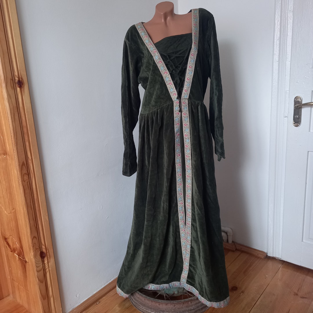 Medieval Dress Plus Size Viking Dress Women Velvet Dresses - Etsy