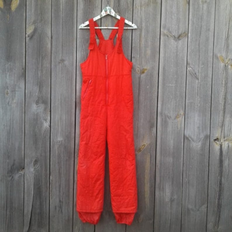 Red Vintage Ski Bibs Overalls Snowboard Men Skiing Pants Snow - Etsy