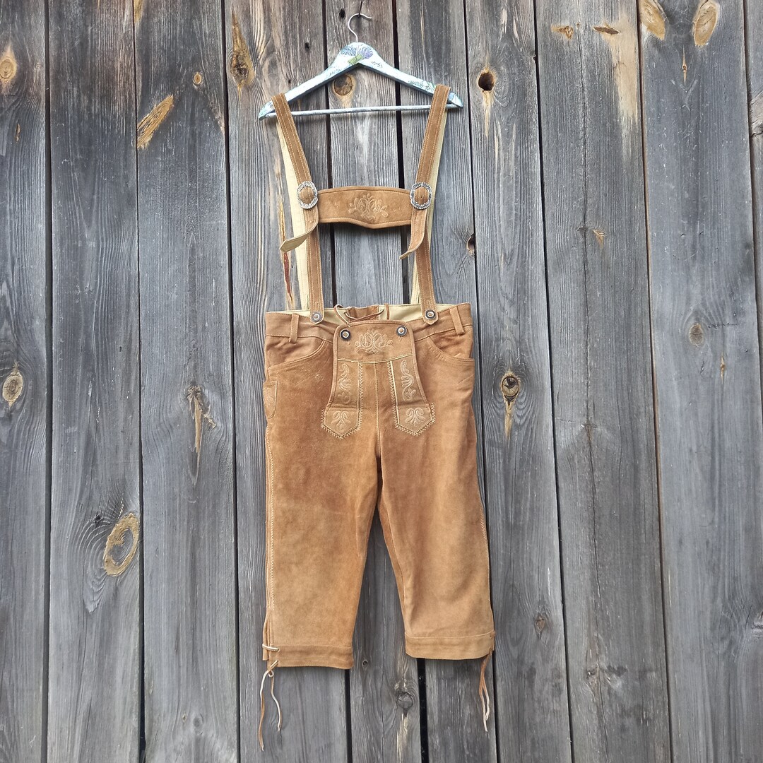 Lederhosen Men Vintage Oktoberfest Shorts Austrian Pants Dirndl ...