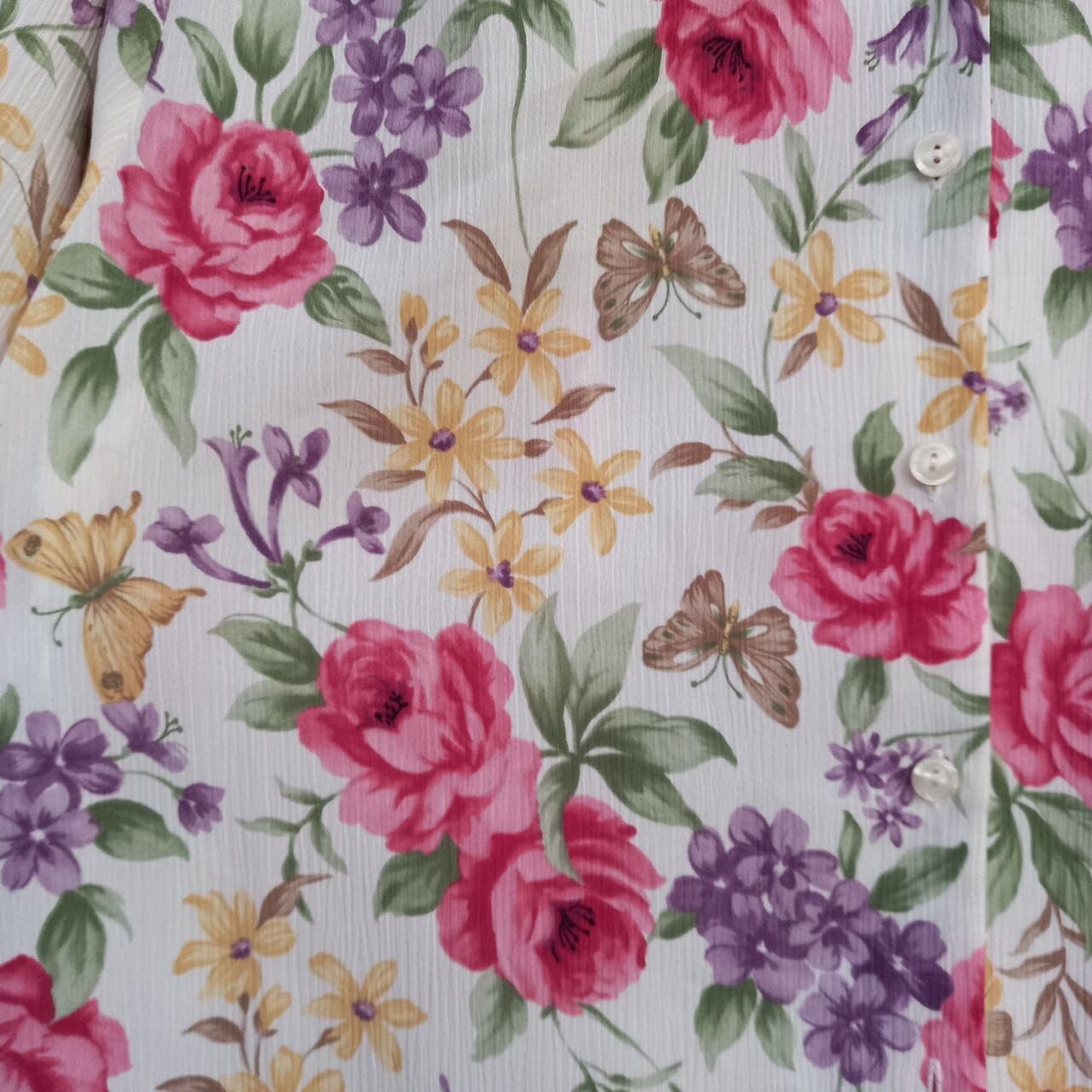 90s Roses Blouses Women Vintage Summer Pink Flowers Shirt | Etsy