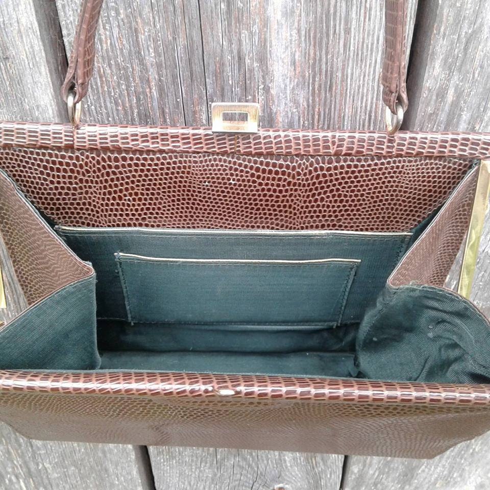 60s Vintage Bag for Women Classic Coffee Brown Handbags Kelly | Etsy