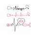 Nurse with heartbeat and stethoscope svg nurse svg heartbeat | Etsy