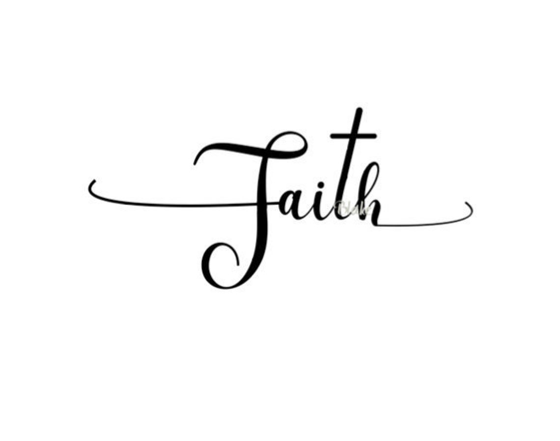 Faith With Cross Svg Cut File Christian Svg Cut File Faith - Etsy