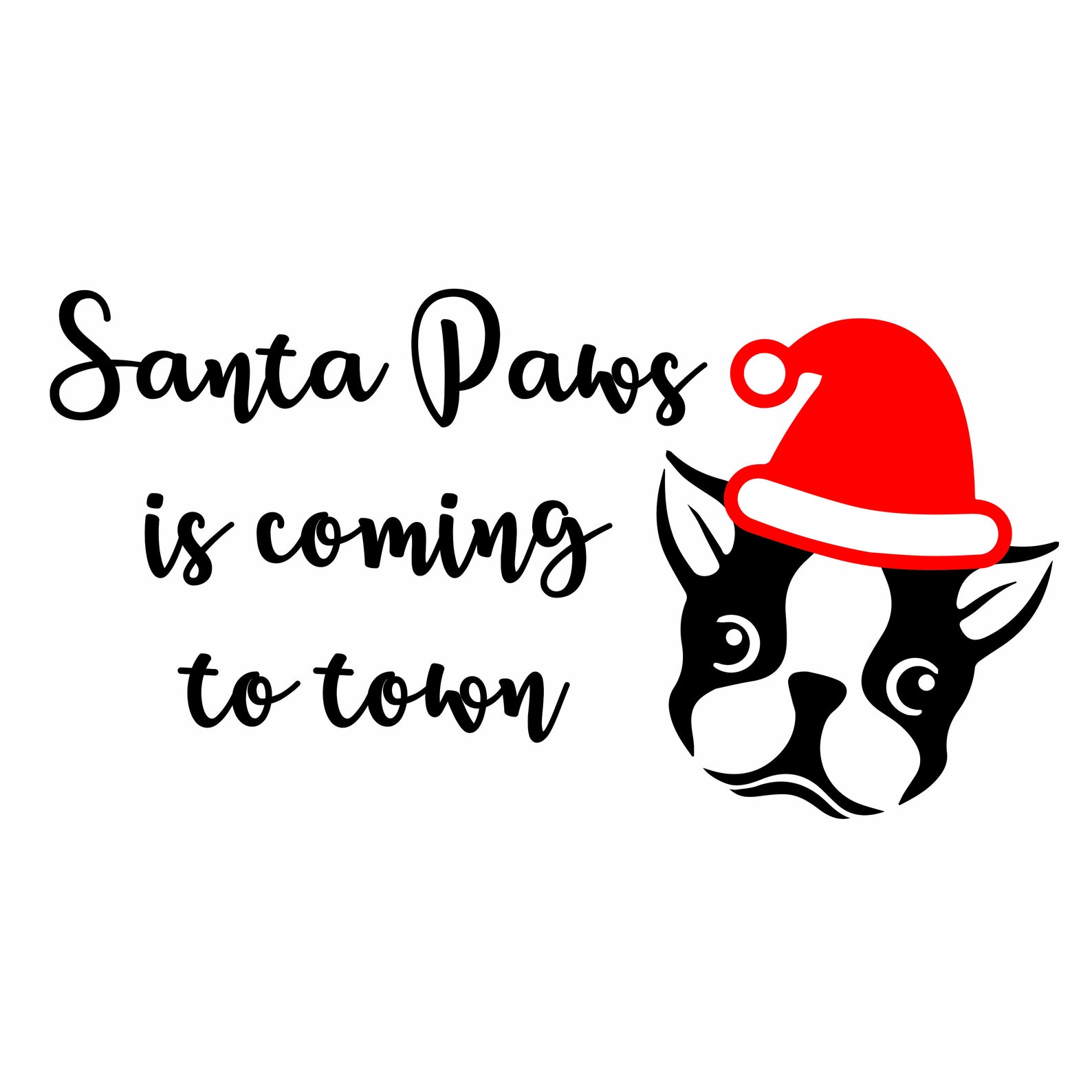 Santa Paws is Coming to Town Svg Santa Claus Svg Christmas - Etsy