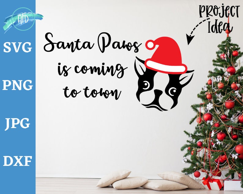 Santa Paws is coming to town svg Santa Claus svg Christmas | Etsy
