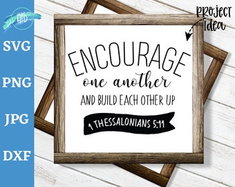 Encourage One Another and Build Each Other Up Handlettered - Etsy