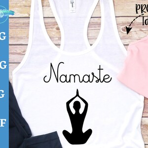 Namaste Svg Cut File, Namaste Svg, Yoga Svg, Namaste Pose Svg, Yoga ...