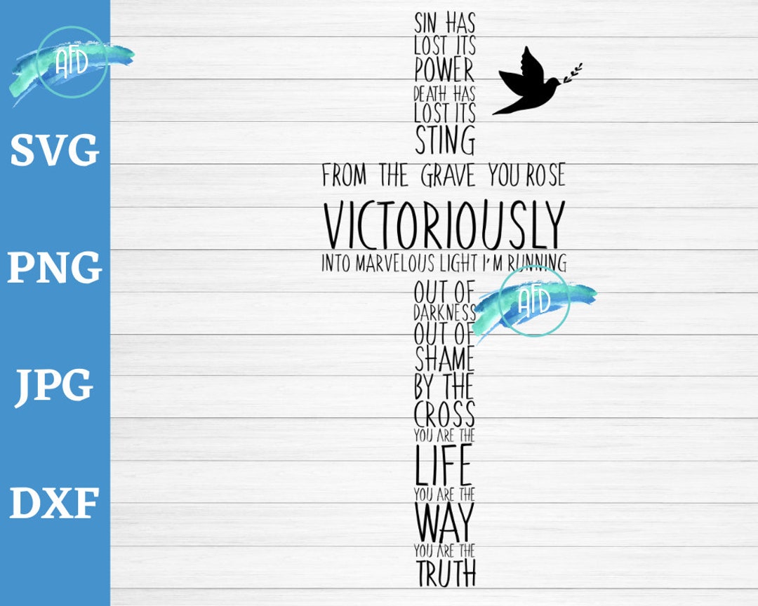 Victorious Cross Svg, Christian Svg, Christian Motivation, Christian ...