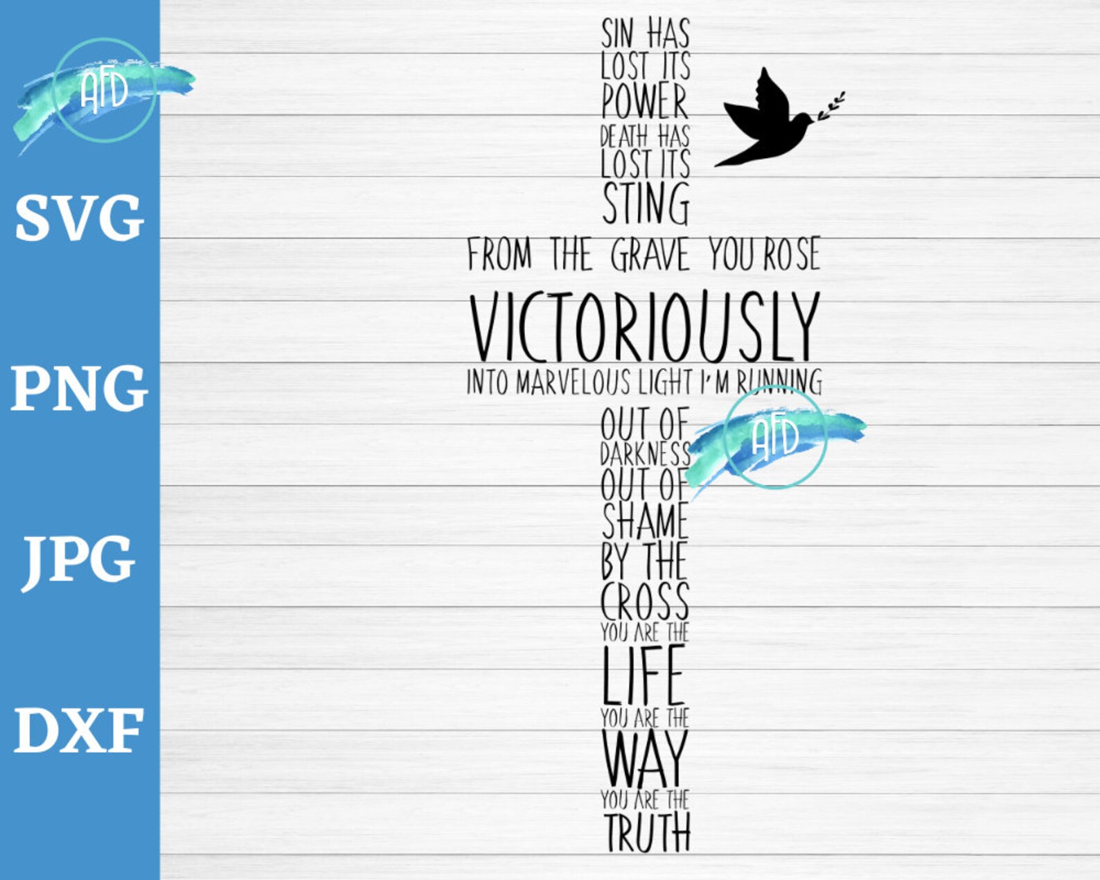 Victorious Cross Svg Christian Svg Christian Motivation - Etsy