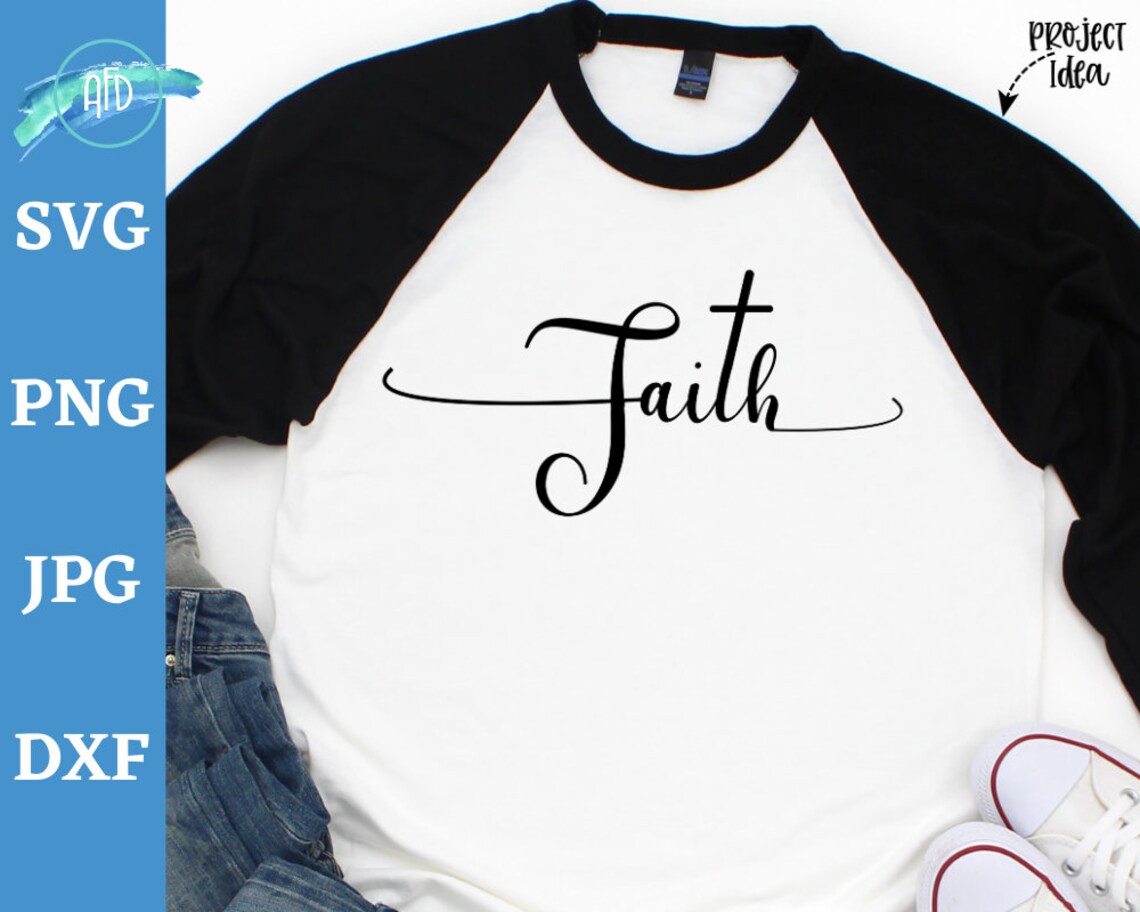 Faith With Cross Svg Cut File Christian Svg Cut File Faith - Etsy