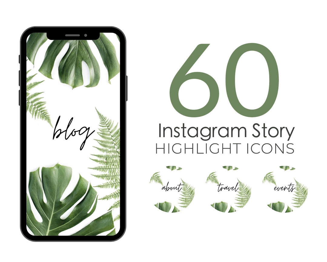 Green Leaves Instagram Highlight Covers for Bloggers and Small ...