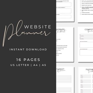 Printable Website Planner for Small Businesses - Etsy