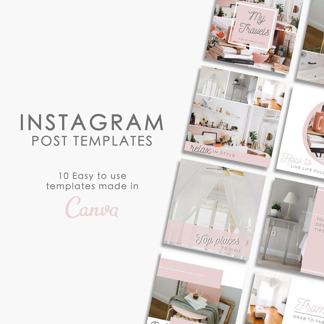 Blogger Instagram Post Template Made in Canva - Etsy