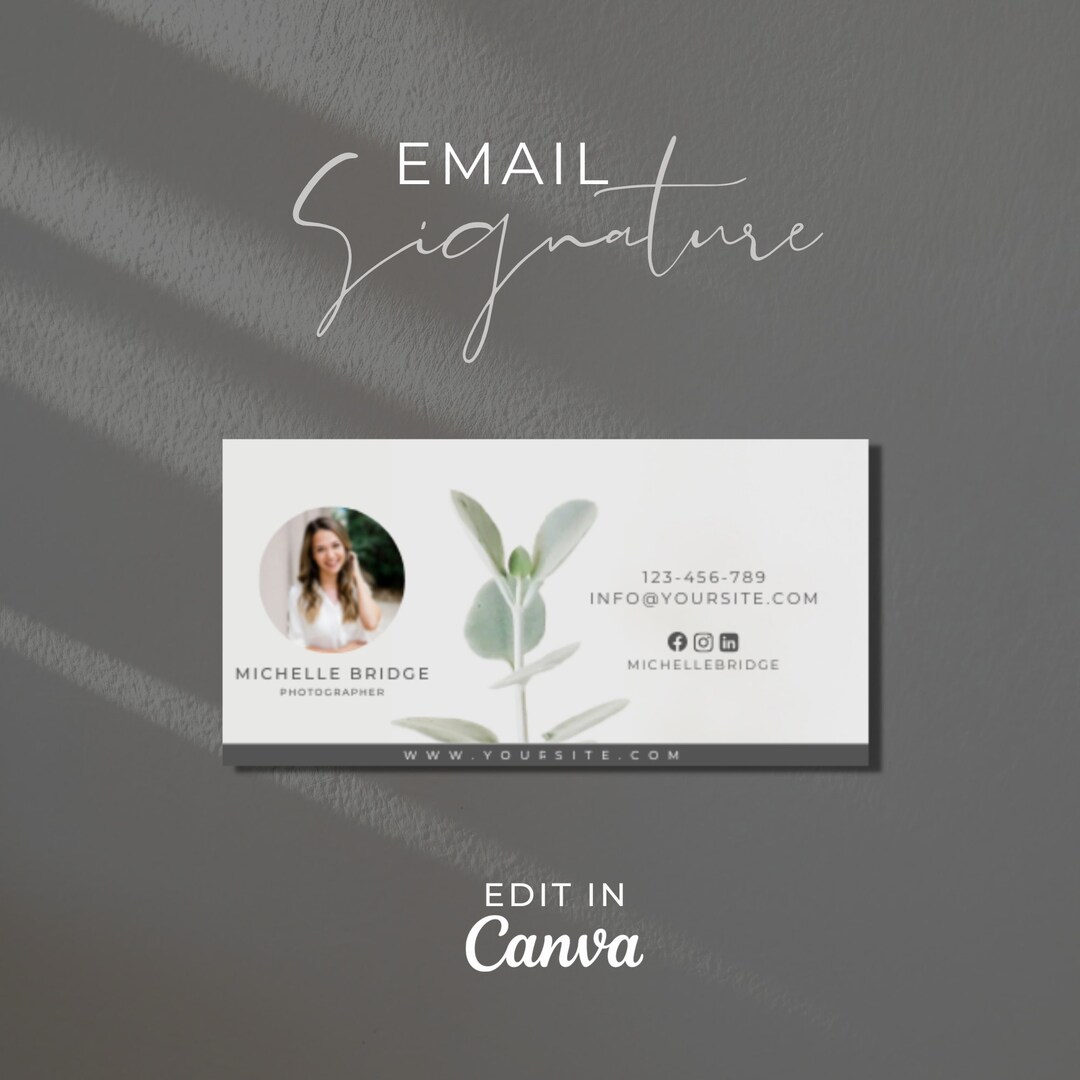 Virtual Assistant Email Signature Template Made in Canva - Etsy